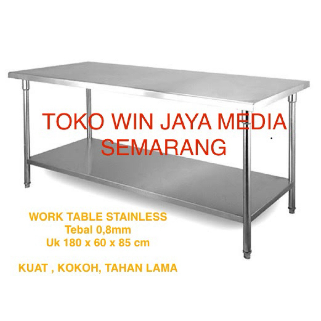 Jual READY MEJA STAINLESS KITCHEN PEMORSIAN prepare tempat food tray ...