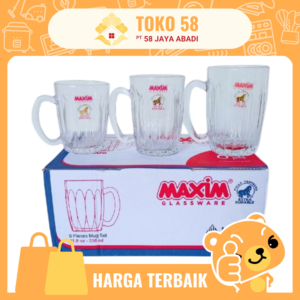 Jual [Garansi Pengiriman] Gelas Kaca Maxim MVC-9TFB3-2 / MVC-10TFB3-2 ...