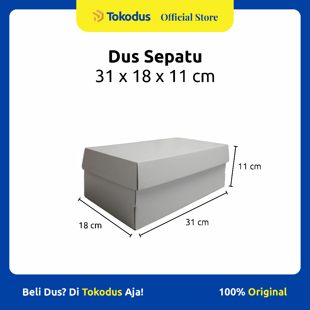 Jual Dus Sepatu | Kotak Sepatu | Kardus Box Sepatu Putih uk 31 x 18 x ...