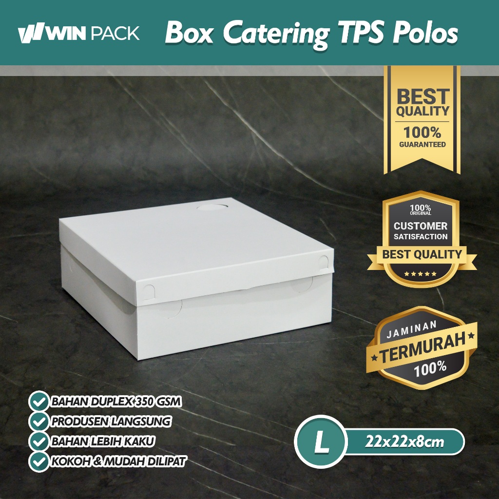 Jual Isi 50 Pcs Box Nasi Kotak | Dus Catering | Kertas Putih Bersih 350 ...