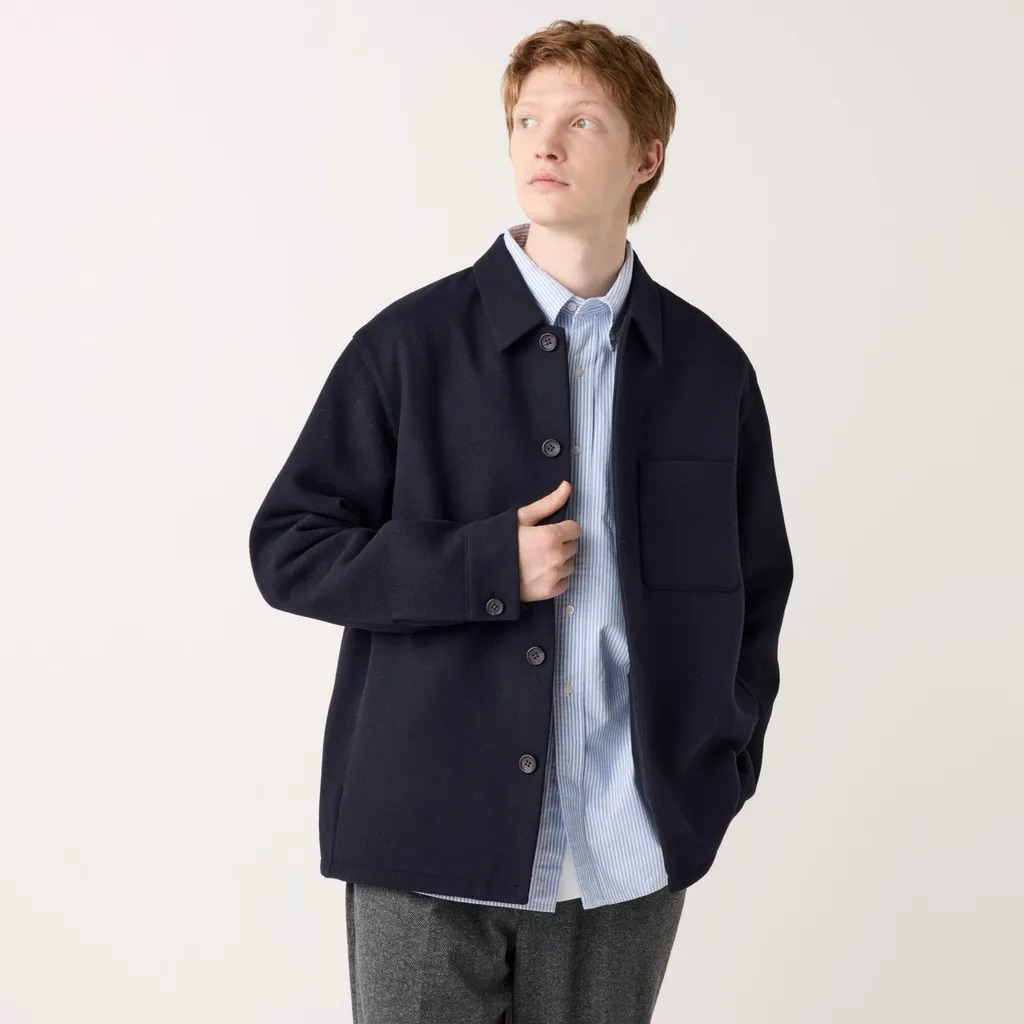 Jual Uniqlo Double Face Shirt Jacket | Shopee Indonesia