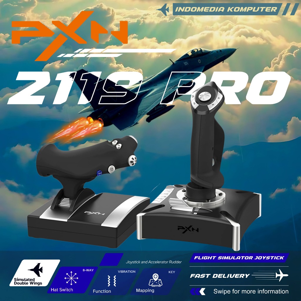 Jual Gamepad Flight Joystick Simulator PXN 2119 Pro Flight Simulator ...