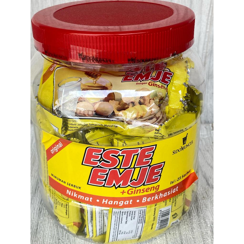Jual STMJ Toples 25 sachet || ESTE-EMJE+GINSENG Sidomuncul | Shopee ...