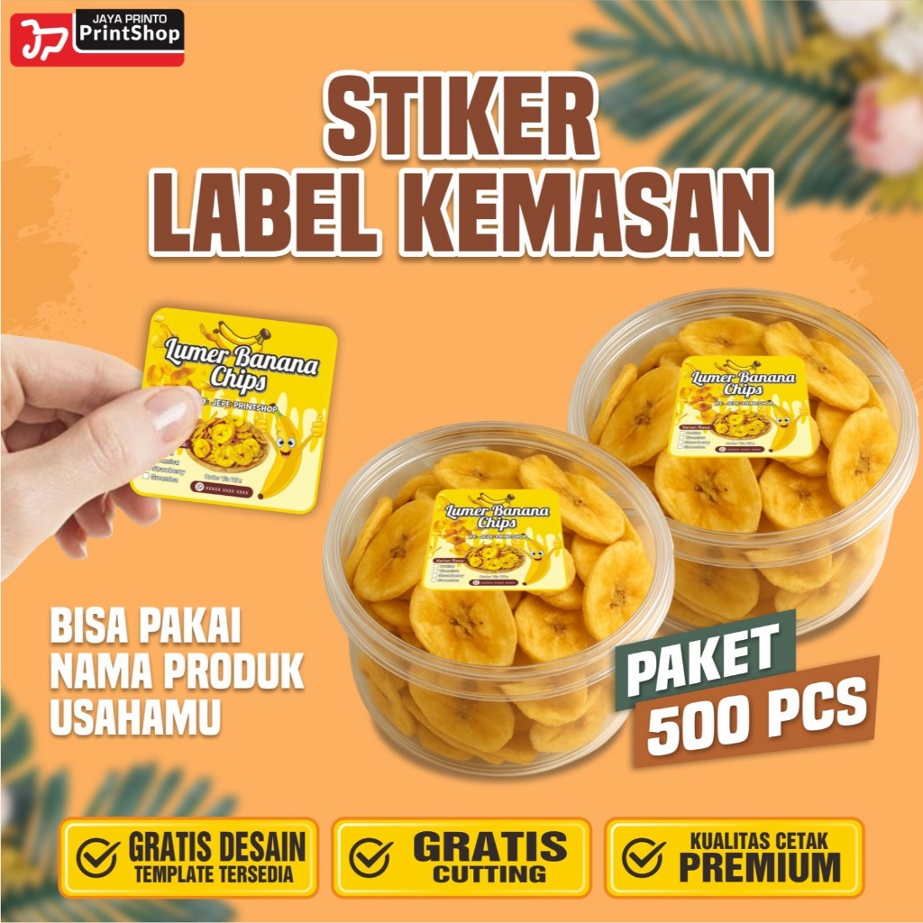 Jual Cetak Stiker Label Kemasan Paket 500 Pcs Murah Hemat_STICKER ...