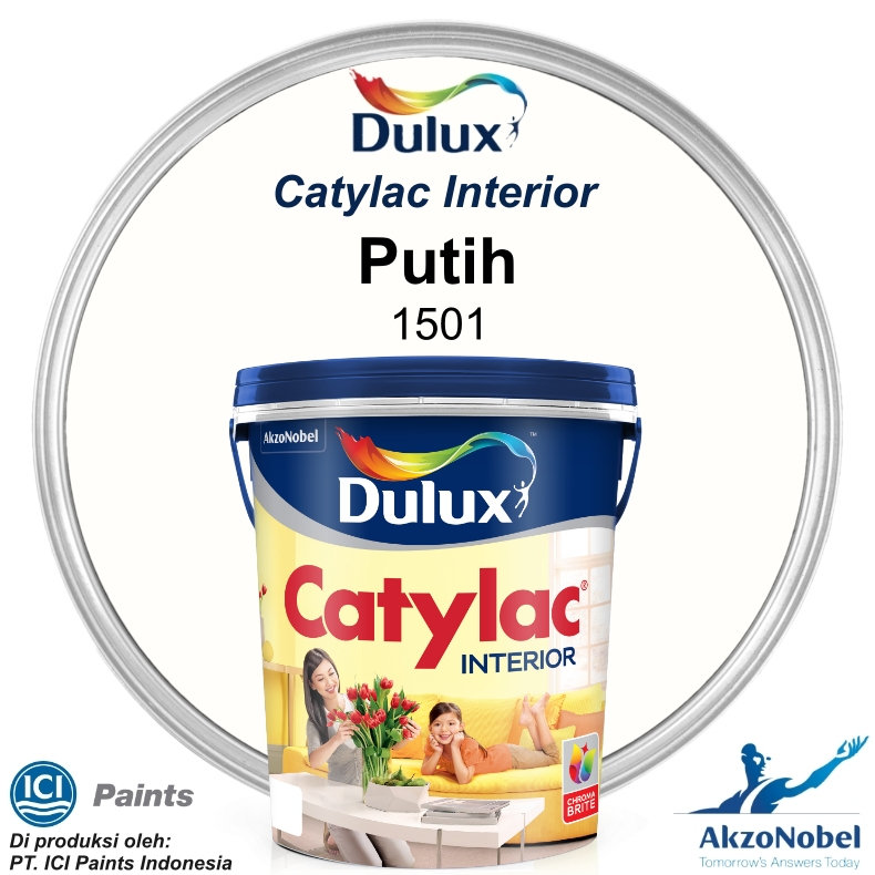 Jual CAT DULUX CATYLAC INTERIOR 5 KG - PUTIH 1501 (Warna Tinting ...