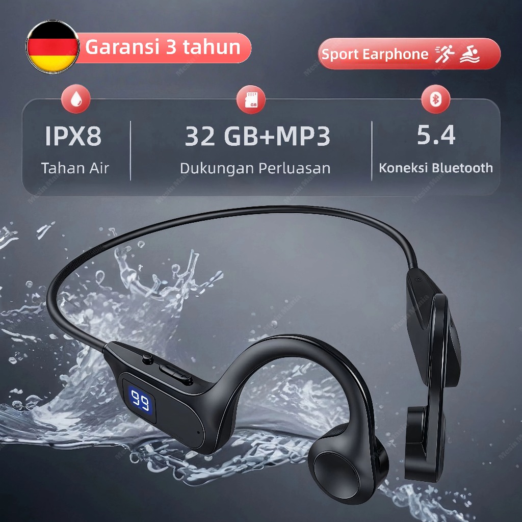 Jual Konduksi Udara Headset Bluetooth Sport Open Ear Earphone / mp3 ...