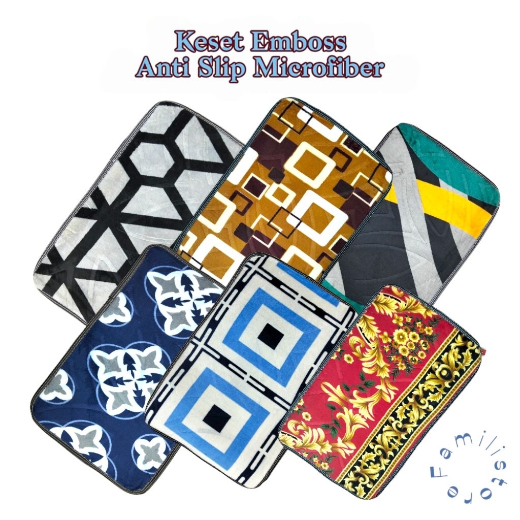 Jual Keset Emboss Malaysia Motif Busa Tebal Halus dan Anti Slip Keset ...