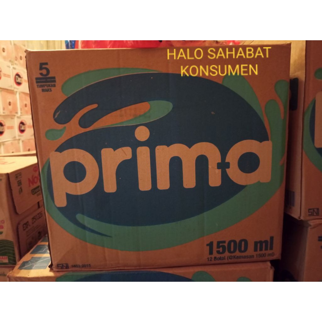 Jual AIR MINUM MERK PRIMA BOTOL ISI 1500 ML (1 KOTAK ISI 12 BOTOL ...