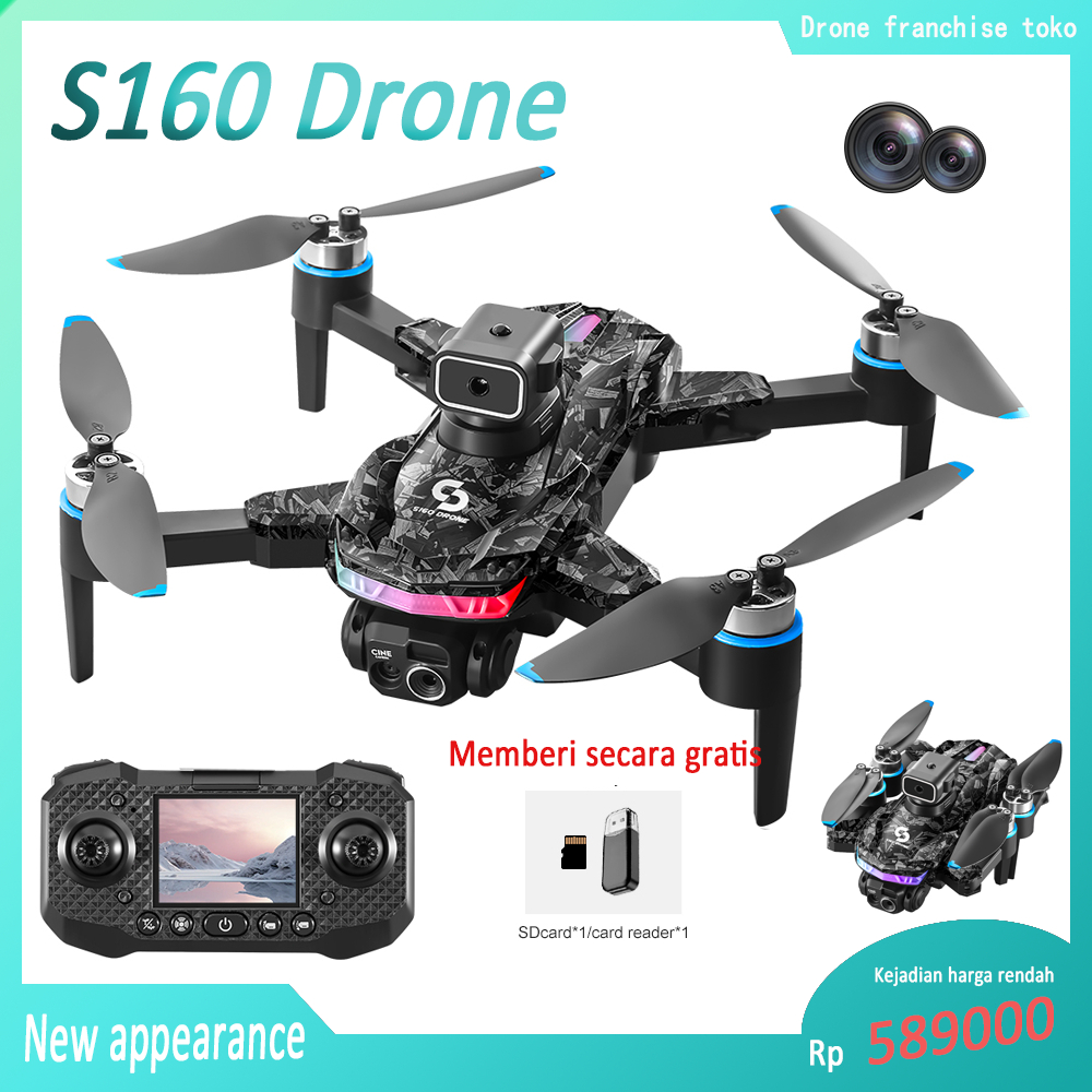 Jual Drone S160, layar kendali jarak jauh, lampu keren, harga super ...