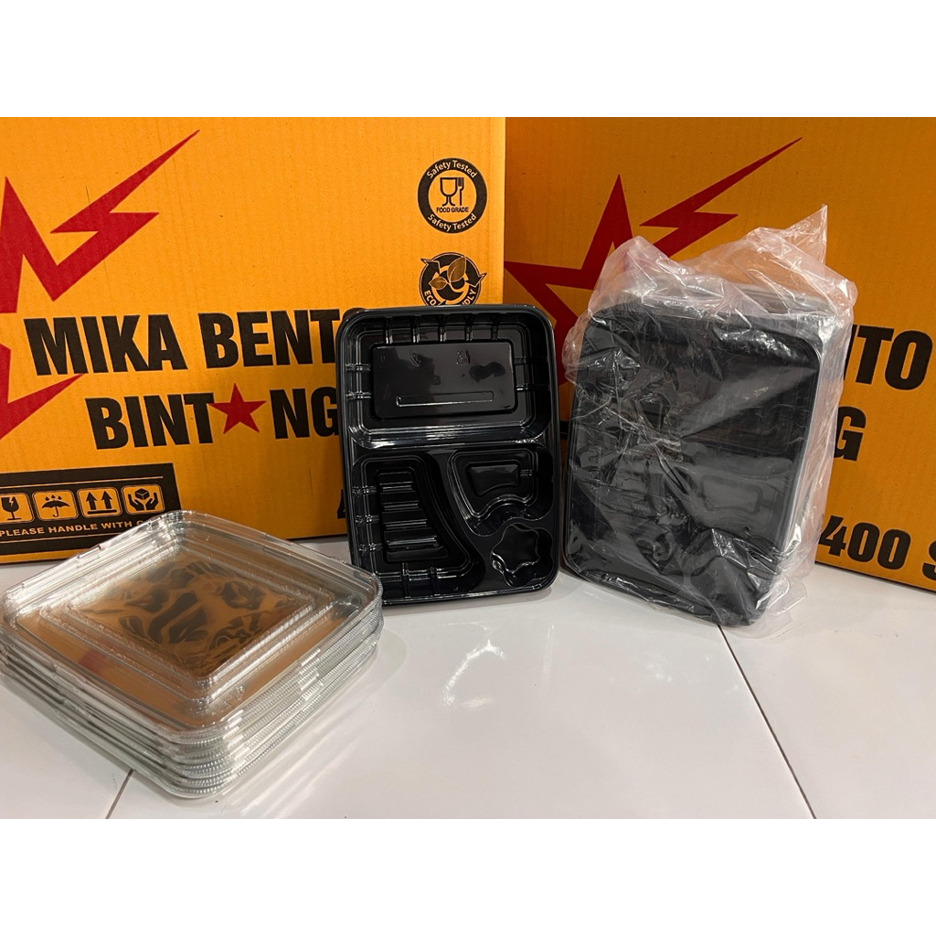 Jual 1 Karton Mika Bento Bintang Sekat 4 isi 8pack x 50set (Wadah dan ...