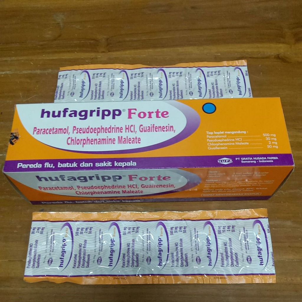 Jual Hufagrip forte tablet 1 strip 10 tablet | Shopee Indonesia