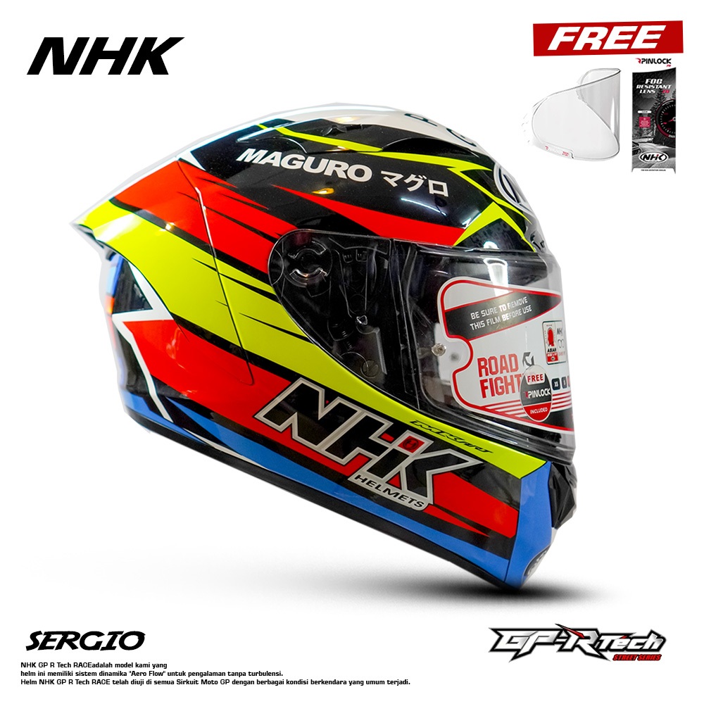 Jual HELM NHK GPR TECH STREET SERGIO GARCIA GP-R FULL FACE HELMET ...