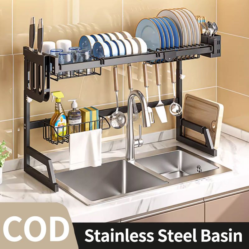 Jual Rak Dapur Multifungsi Dengan Aksesoris Rak Piring Wastafel Dengan ...