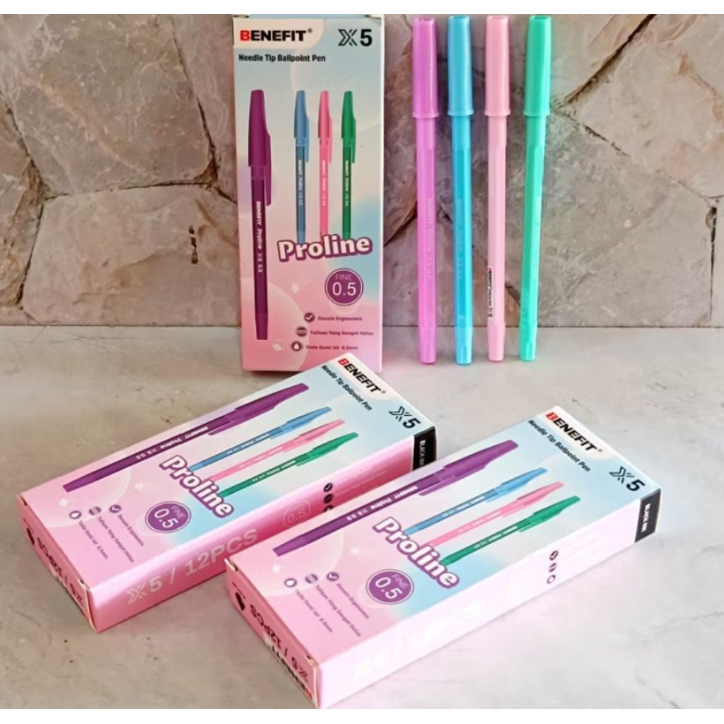 Jual Pulpen Benefit X5 Proline 0.5mm ( 1pak/12pcs ) | Shopee Indonesia