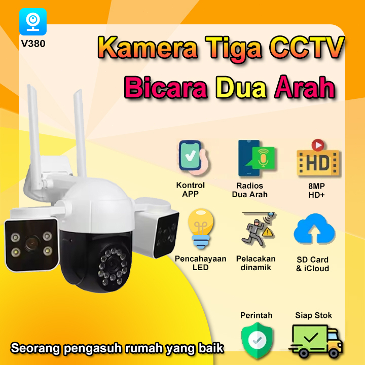 Jual V380 Pro CCTV Outdoor Camera HD 4G WiFi Tahan Air Kamera Keamanan ...