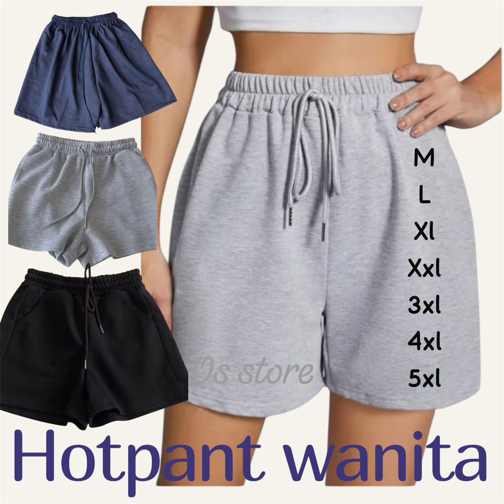 Jual CELANA PENDEK HOT PANTS WANITA SUPER JUMBO CELANA PENDEK SHORT PANTS WANITA BIGSIZE CELANA ...