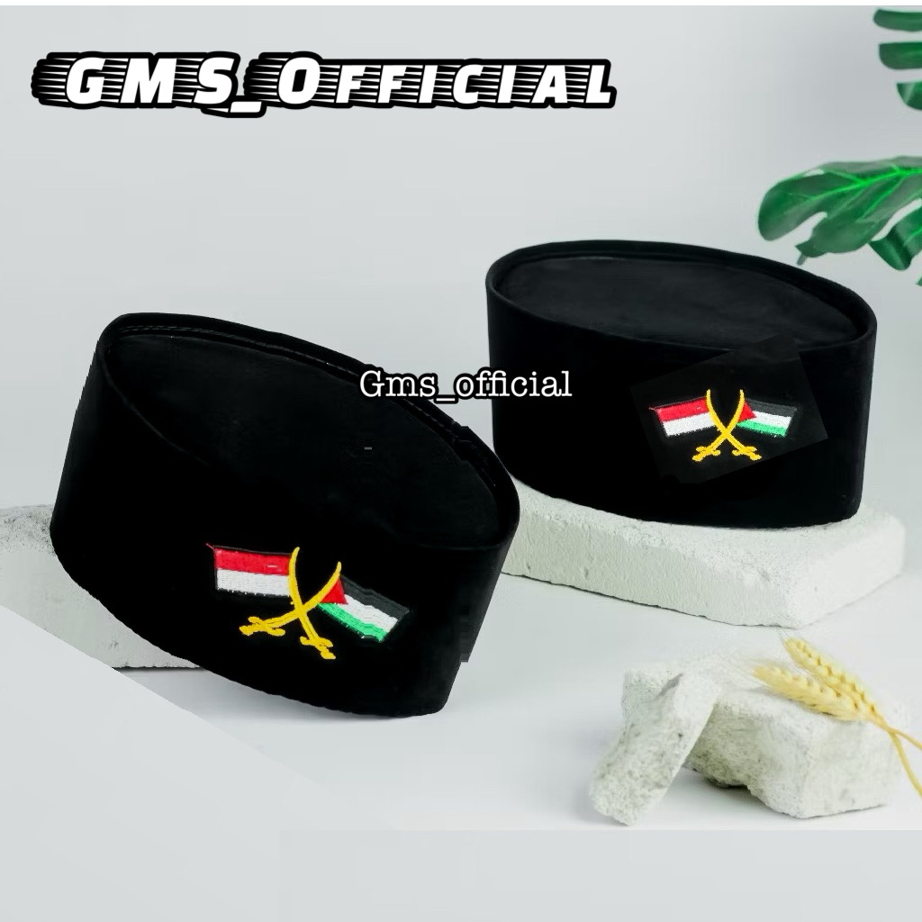 Jual PECI ANAK DAN DEWASA LOGO PALESTINA PECI HITAM LOGO PALESTINA ...