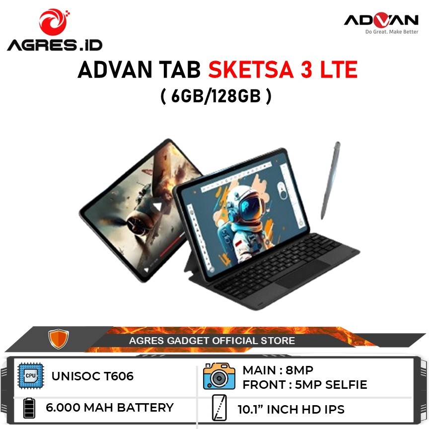 Jual ADVAN Tab Sketsa 3 LTE 6GB/128GB Garansi Resmi ADVAN Indonesia ...
