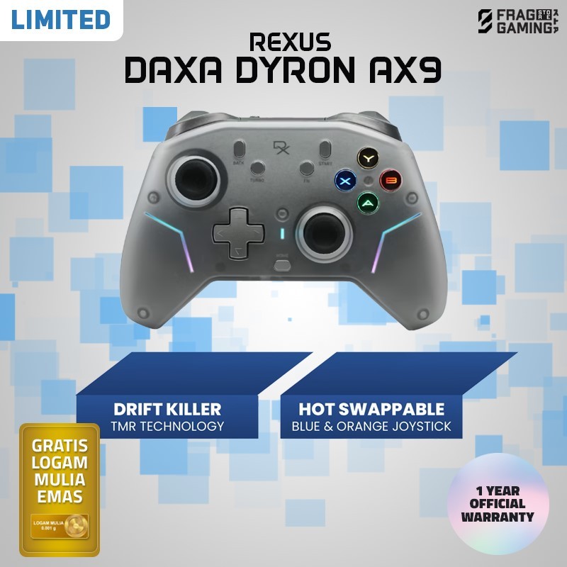 Jual Rexus Daxa Dyron AX9 Gamepad Wireless Gaming Controller - Hot ...