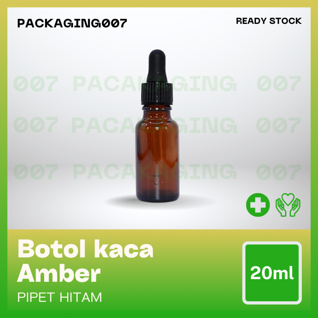 Jual Botol Pipet Kaca Amber 20 ml - Pipet Essential oil / Pipet Serum ...