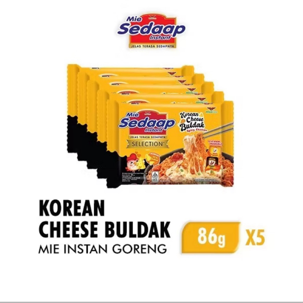 Jual Mie Sedaap Korean Cheese Buldak 86g x 5 – Pedas Keju Nendang, Sensasi K-Drama di Lidah ...