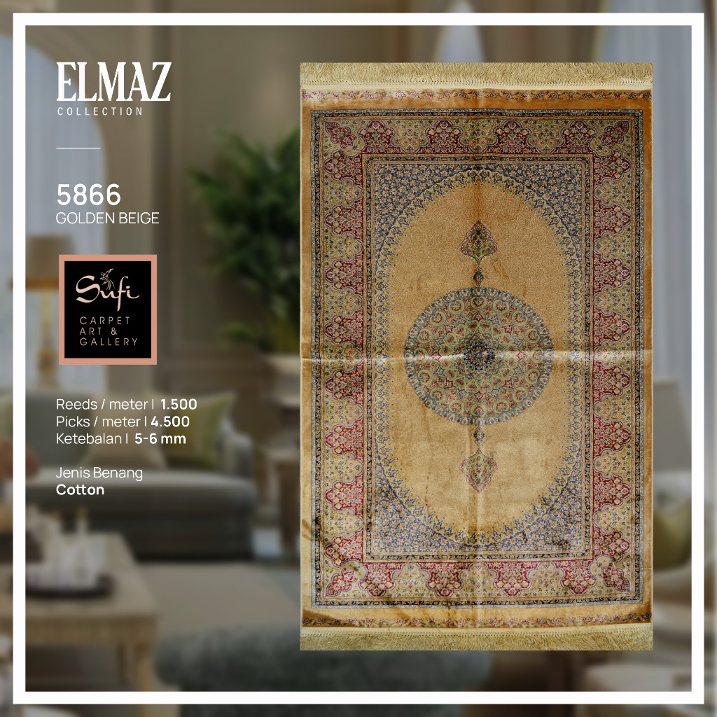 Jual Karpet Lantai Motif Design Persian Iran Premium Klasik Elmaz 5866 ...