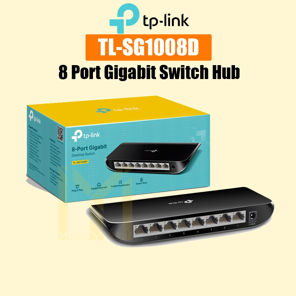 Jual TP-LINK TL-SG1008D 8-Port Gigabit 10/100/1000Mbps Desktop Switch ...