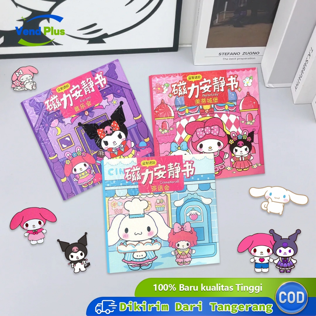 Jual Sanrio Sticker Books Sticker Quiet Book Sanrio New Cut-free Kids ...