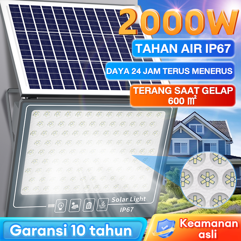 Jual 【Ready Stock & COD】Lampu Taman Tenaga Matahari 1000W Lipat Dan ...