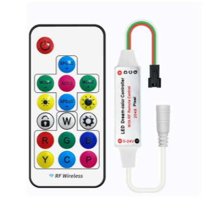 Jual Controller RF Remote Led Strip Rgb DC 5-24V For WS2811 WS2812B ...