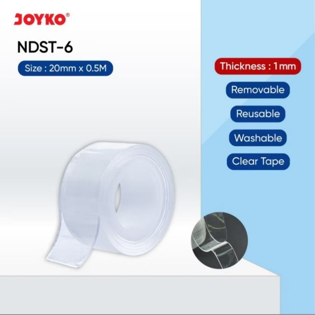 Jual Joyko Nano Double Side NDST-6 20MM x 0.5M / Perekat 2 Sisi Bening ...