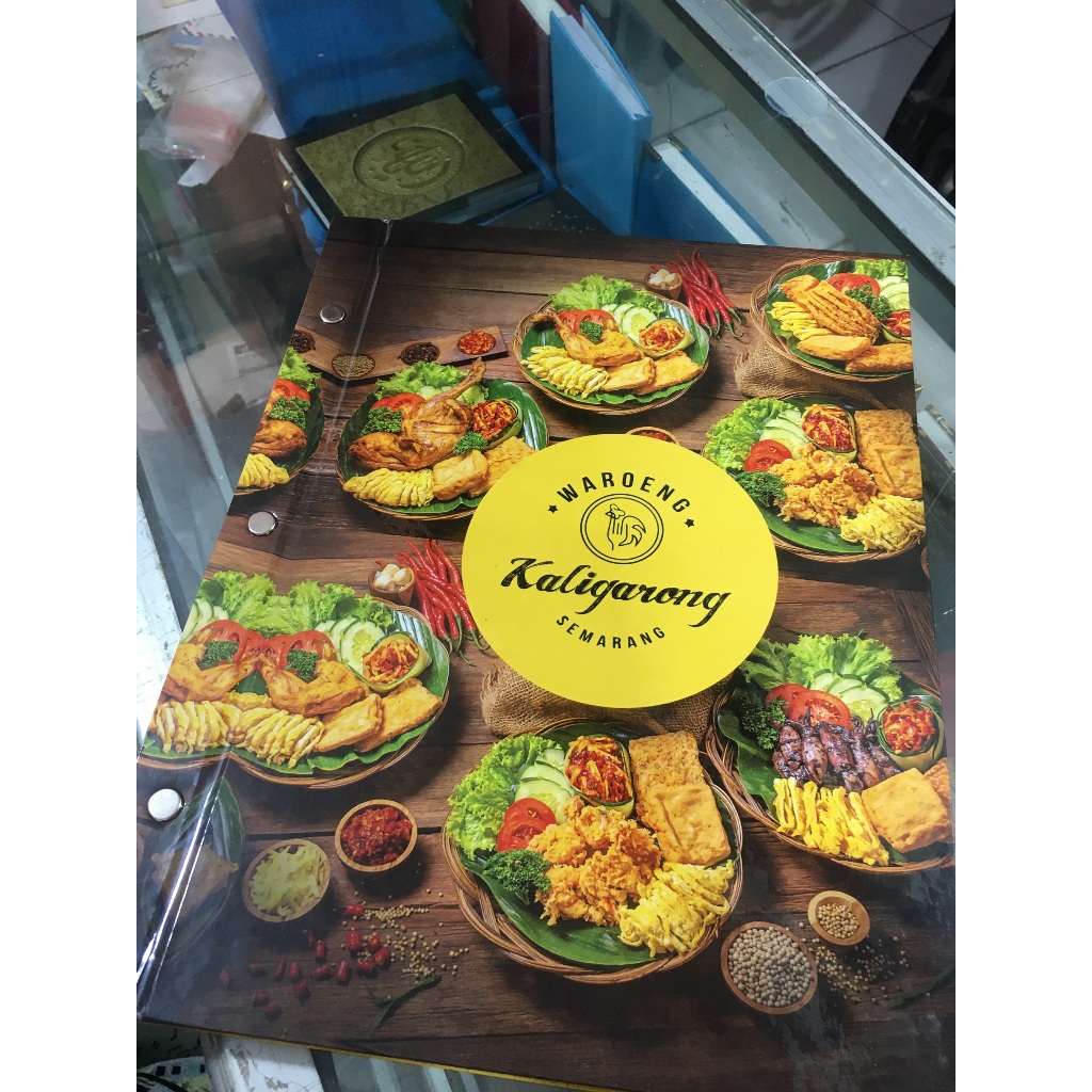 Jual MURAH - Cetak Buku Menu Restoran Hardcover Baut Full Ukuran A4 ...