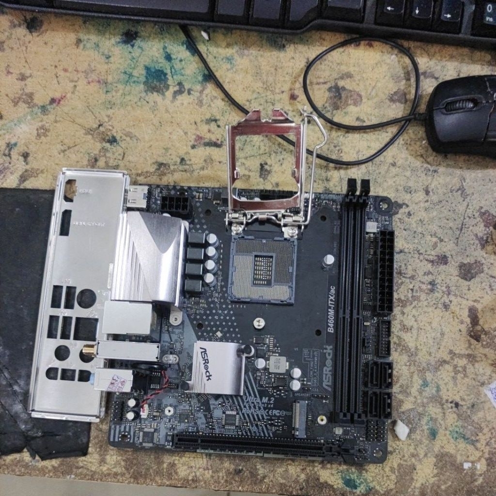 Jual mainboard ASRock b460m itx socket 1200 support proc gen10 | Shopee ...