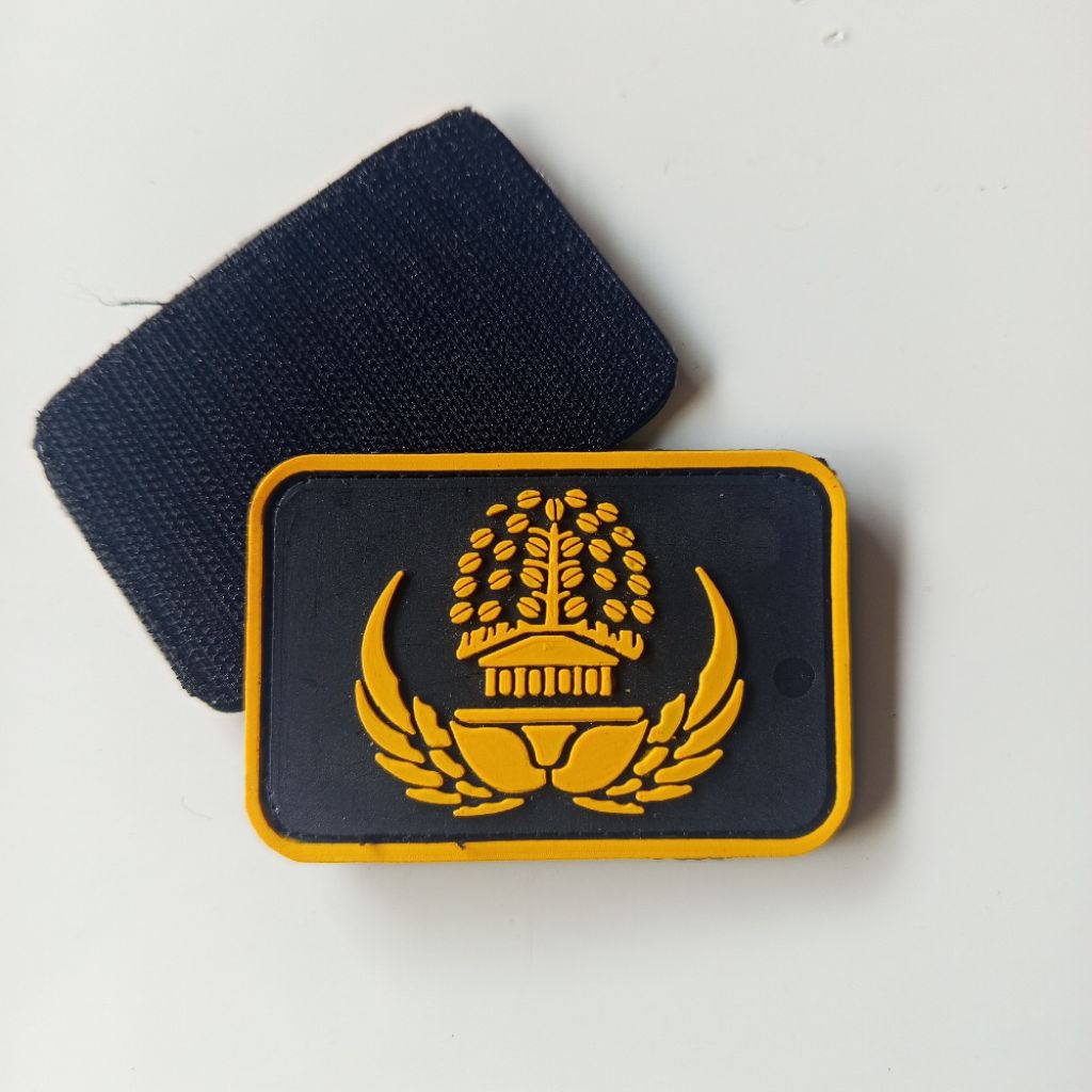 Jual rubber patch logo KORPRI lits kuning /tempelan emblem karet velcro | Shopee Indonesia