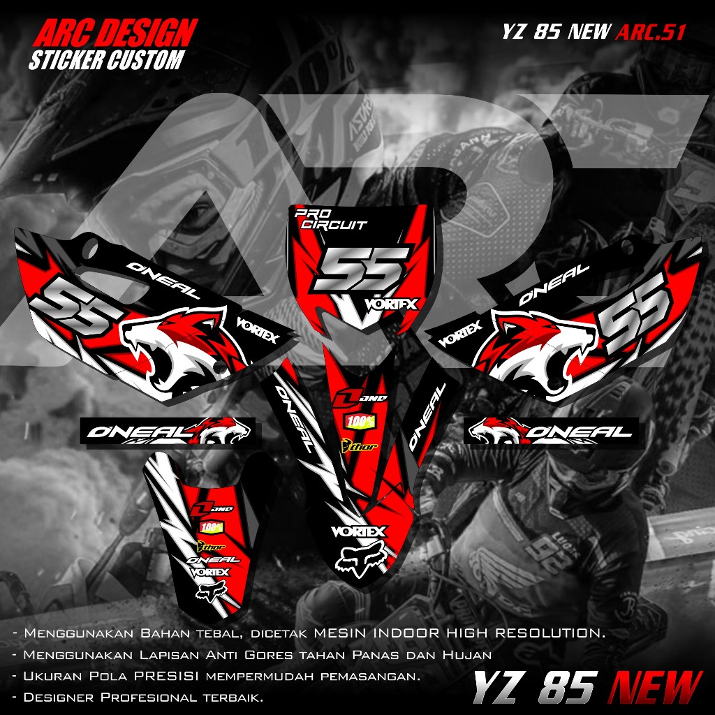 Jual (PROMO COD) TERBARU Sticker Striping Lis Variasi Yamaha YZ 85 New ...