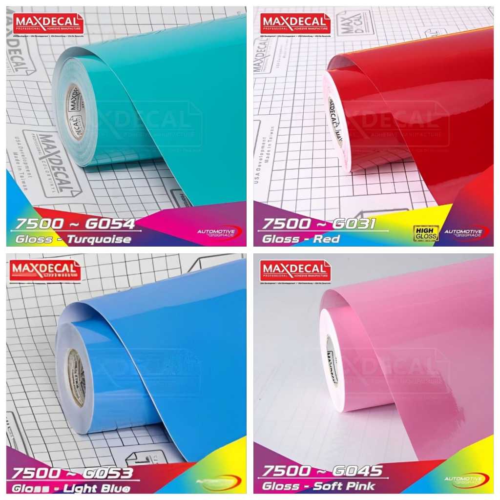 Jual SKOTLET BAHAN STICKER STIKER MAXDECAL GLOSSY METALIC 7500 45cm x ...