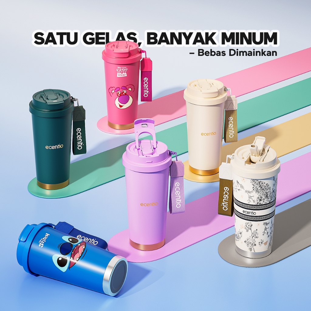 Jual 【Fashion Rainbow Tumbler】ecentio tumbler minum premium tahan dingin 24 jam botol stainless ...