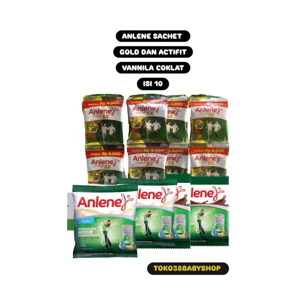 Jual ANLENE SACHET RENCENG GOLD 25GR / ACTIFIT VANILA 20GR COKLAT 22GR ...