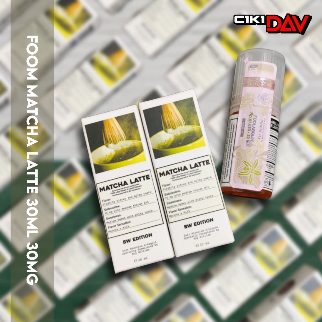 Jual FOOM Matcha Latte salt nic 30ml eliquid FOOM X Boy William ...
