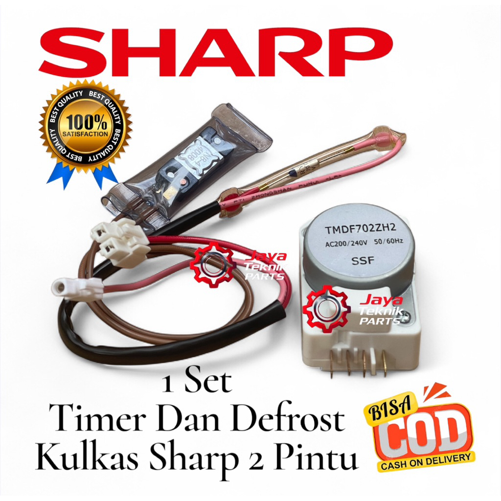 Jual Timer Defrost Bimetal fuse kulkas Sharp 2 pintu 1 Set / Timer ...
