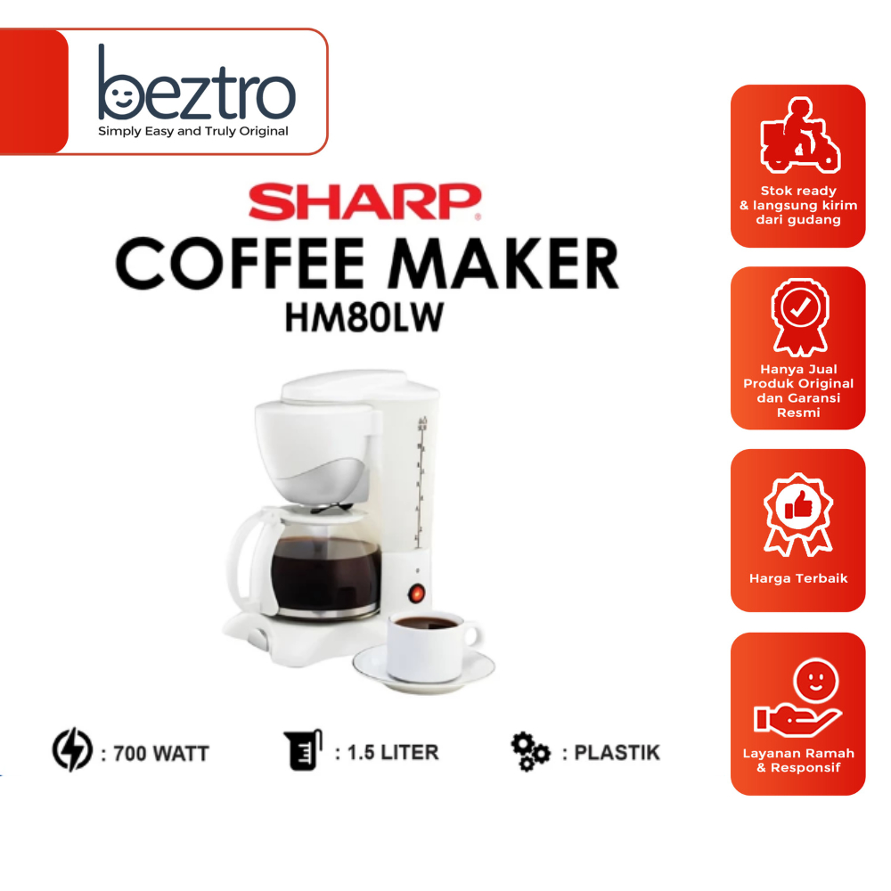 Jual Sharp Coffee Maker 1.5 Liter HM-80-LW / Pembuat Kopi / Mesin Kopi ...