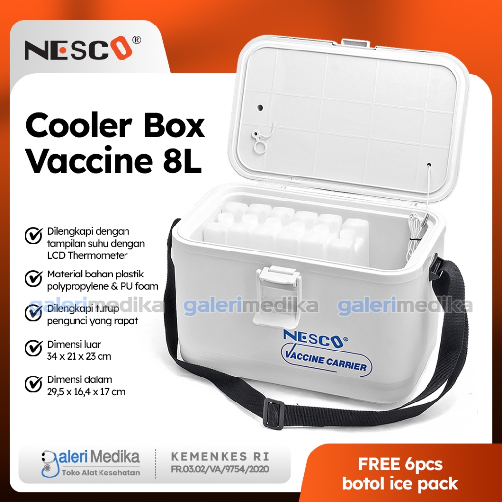 Jual Nesco Cooler Box Vaccine 8 Liter - Kotak Pendingin Vaksin / Cool ...