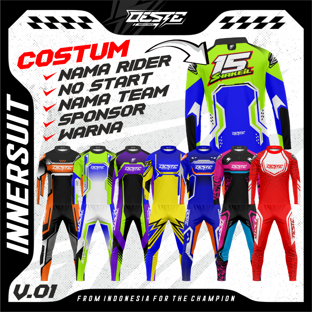 Jual INNERSUIT CUSTOM | INNERSUIT OESTE | BAJU DALAM WEARPACK BALAP ...