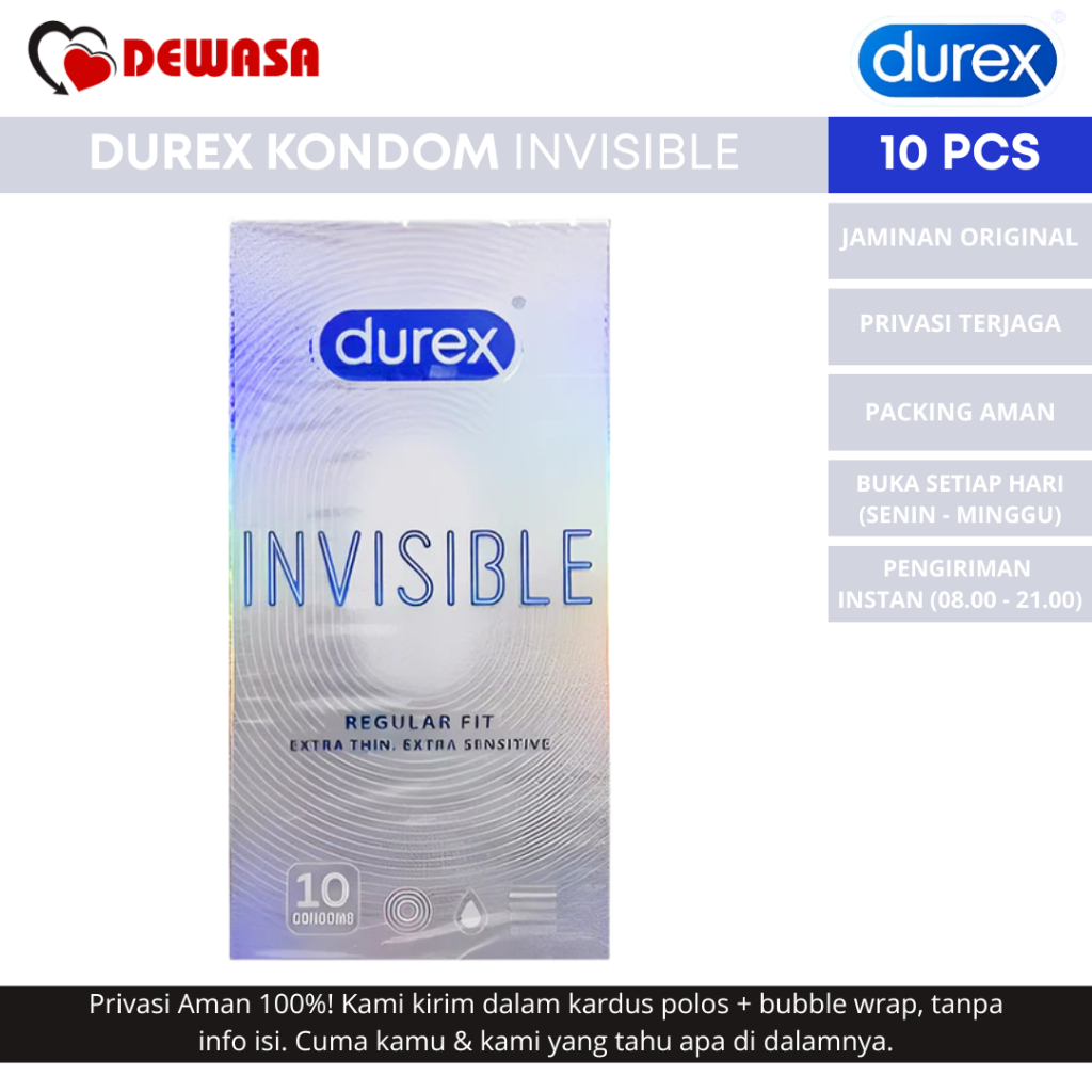 Jual Durex Kondom Invisible - 10 Pcs | Shopee Indonesia