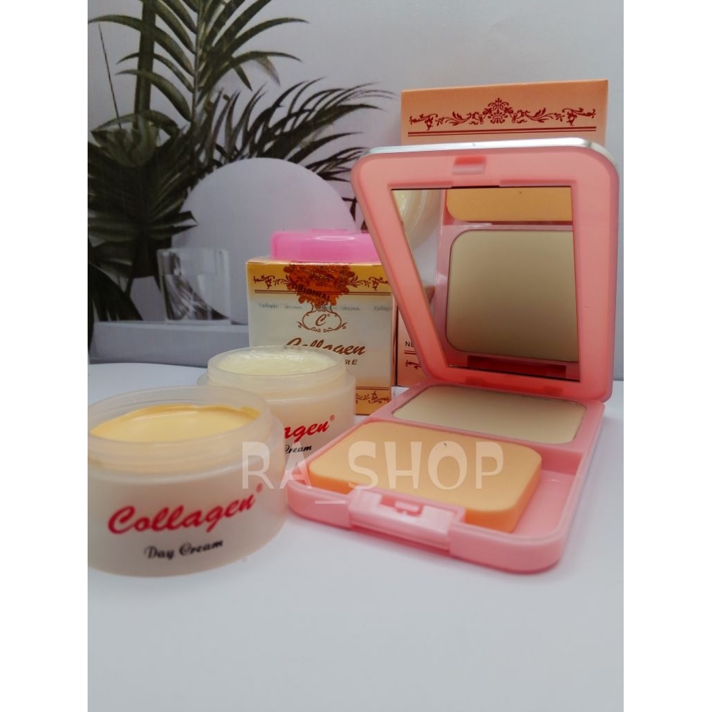 Jual PAKET COLLAGEN " 3in1 " ( KRIM SIANG _ KRIM MALAM _ BEDAK ...