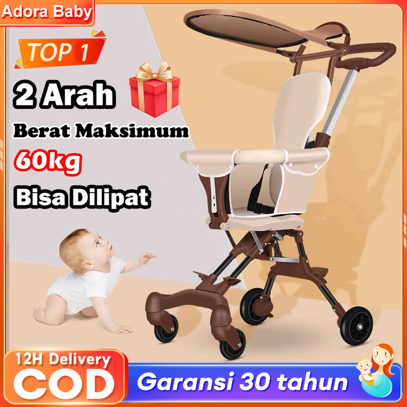Jual BEIGE Stroller Bayi Lipat Kereta Bayi Lightweight Kereta Dorong ...