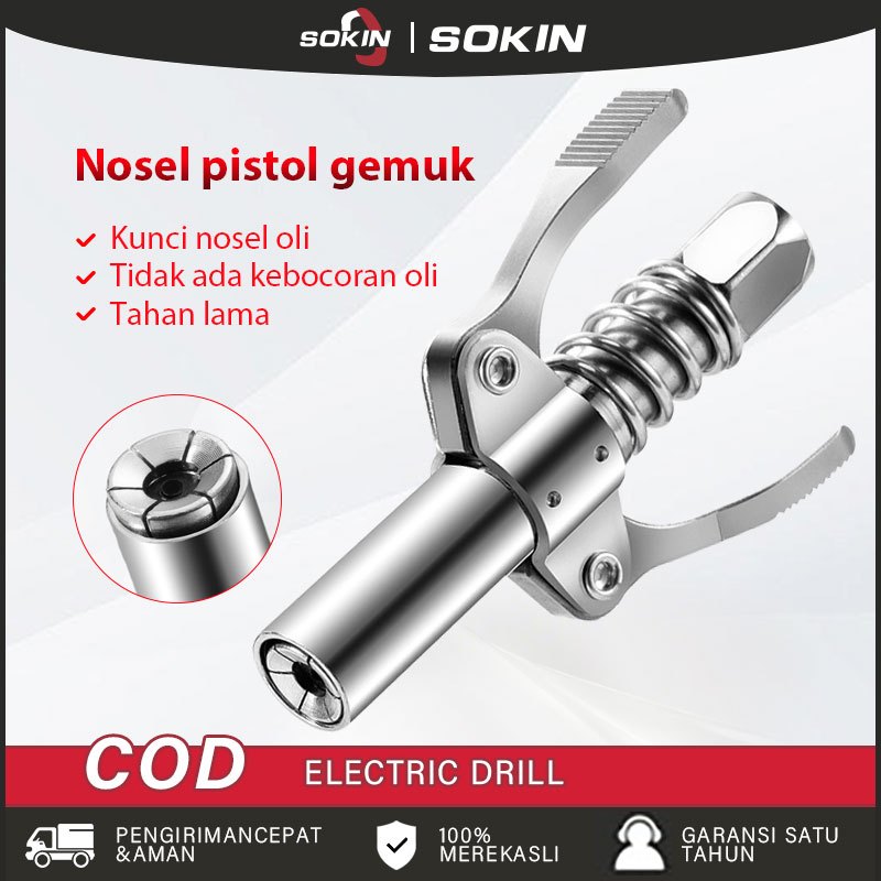 Jual SOKIN Grease Gun Grease Coupler Heavy Duty Dengan Handle Ganda ...