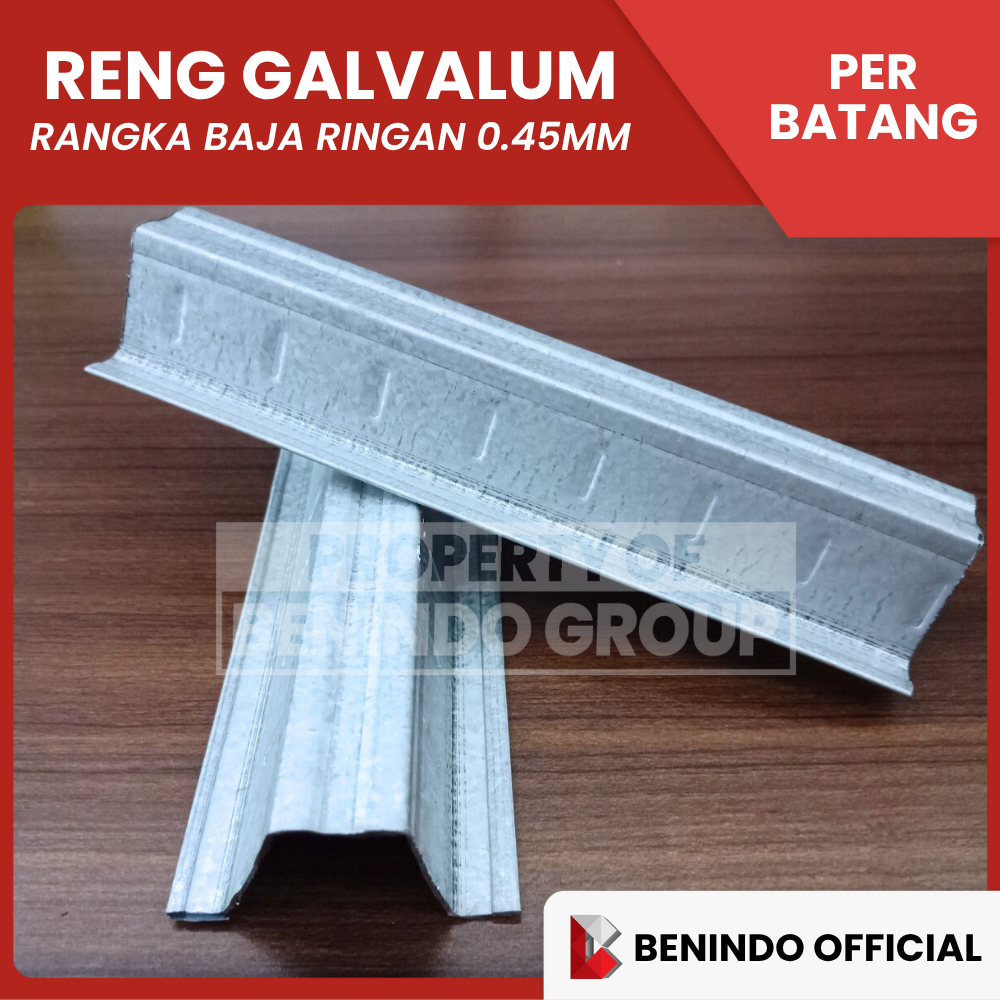 Jual RANGKA BAJA RINGAN / RENG GALVALUM 0.45mm - APLUS SNI | Shopee ...