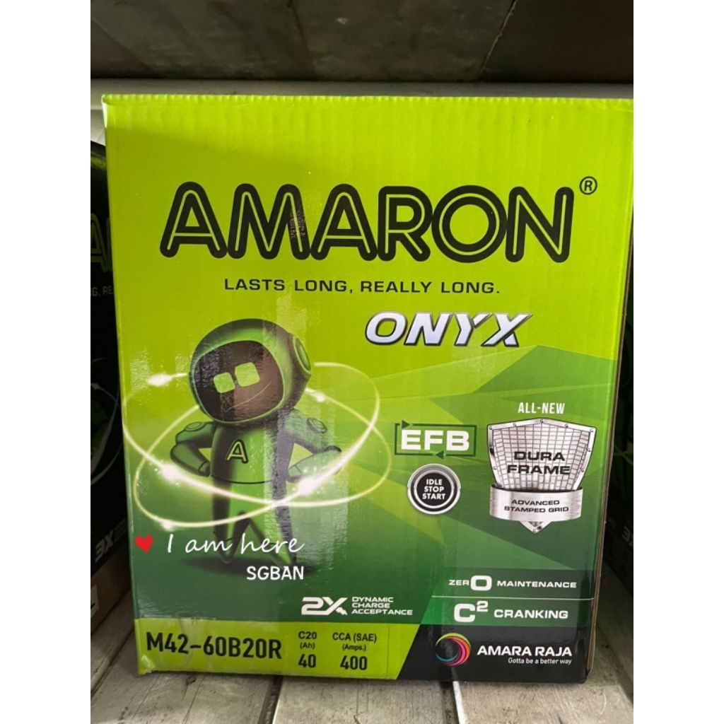 Jual ACCU AMARON ONYX EFB M42 / 60B20R 40AH (SSI SYSTEM) | Shopee Indonesia