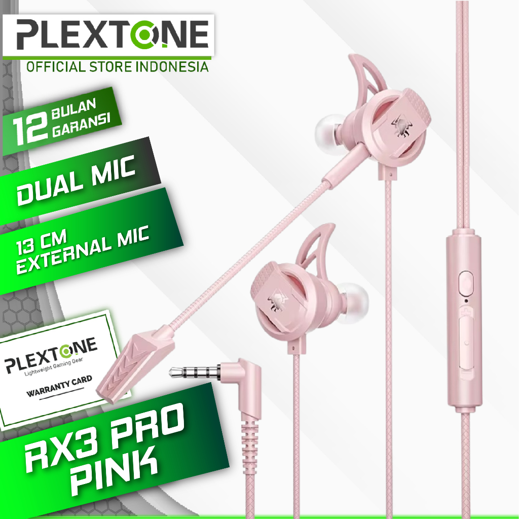 Jual Plextone RX3 PRO Pink Version Gaming Earphone Mic Panjang ...